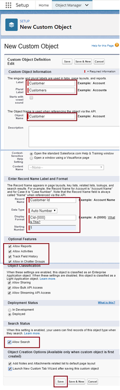Creating A Custom Object In Salesforce