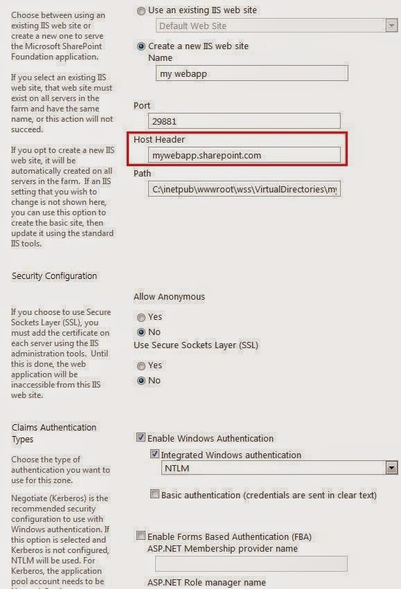 Creating a Host-Named Web Application in SharePoint