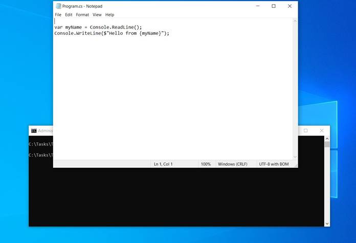 Creating A .NET Application From The CLI