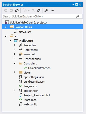 Creating A New .NET Core Web Application Using Visual Studio 2015
