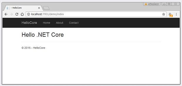 Creating A New .NET Core Web Application Using Visual Studio 2015