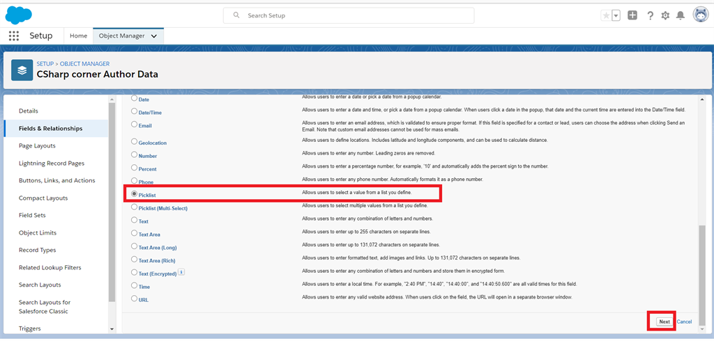 Creating a Picklist and Multiselect Picklist in Salesforce Object Creating a Picklist and Multiselect Picklist in Salesforce Object