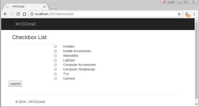 Creating A Simple Checkboxlist In Aspnet Core Mvc With New Tag Helpers