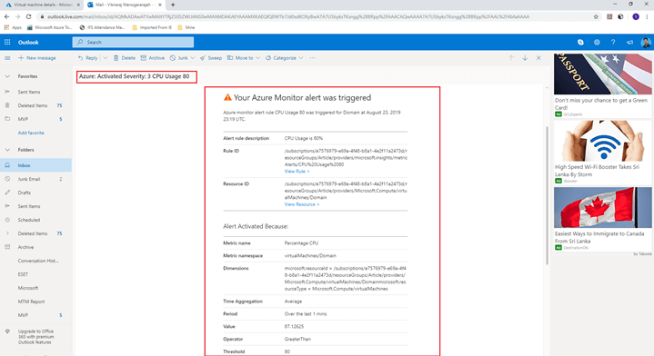 Creating Alerts In Microsoft Azure