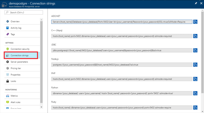 Creating An Azure Database For PostgreSQL Server