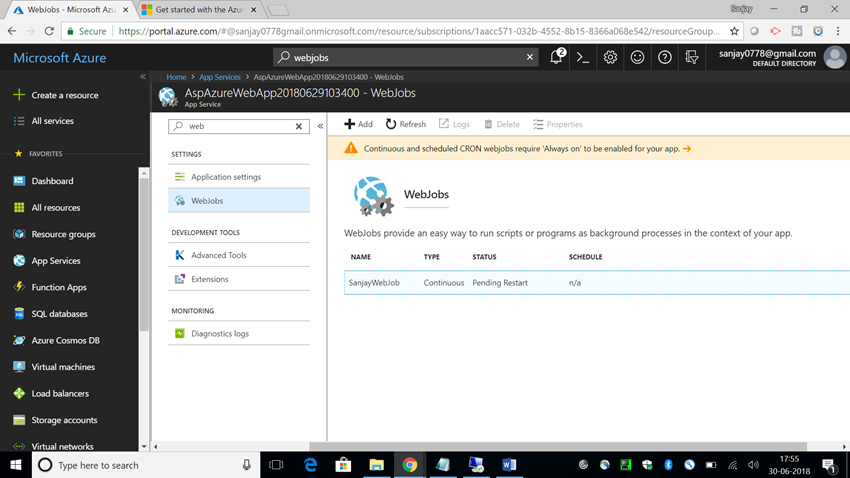 Creating And Deploying Microsoft Azure WebJobs