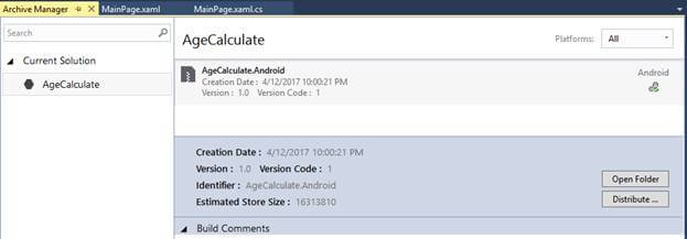 Creating And Distributing Android App Using Visual Studio 2017