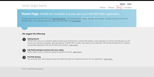 Creating Aspnet Mvc Web Application With Custom Bootstrap Theme Vs