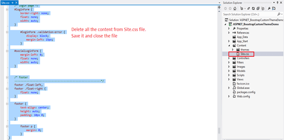 Creating Aspnet Mvc Web Application With Custom Bootstrap Theme Vs
