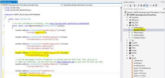 Creating Aspnet Mvc Web Application With Custom Bootstrap Theme Vs 2012 Vs 2013 And 2015