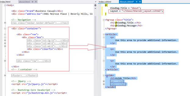 Creating Aspnet Mvc Web Application With Custom Bootstrap Theme Vs 6031