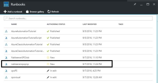 Creating Azure Runbook Jobs For SharePoint Online Using PnP PowerShell Creating Azure Runbook Jobs For SharePoint Online Using PnP PowerShell