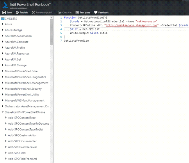 Creating Azure Runbook Jobs For SharePoint Online Using PnP PowerShell Creating Azure Runbook Jobs For SharePoint Online Using PnP PowerShell