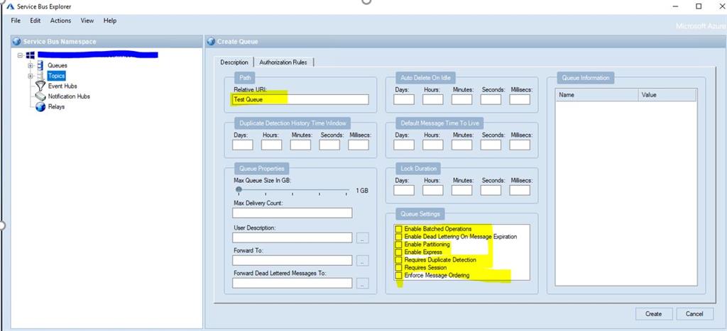 Creating Azure Service Bus Queues And Sending Messages To Queues Creating Azure Service Bus Queues And Sending Messages To Queues