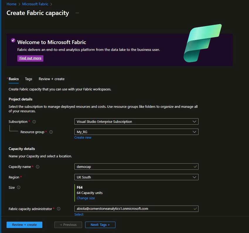 Creating Fabric F64 Capacity: A Guide for Data Engineers
