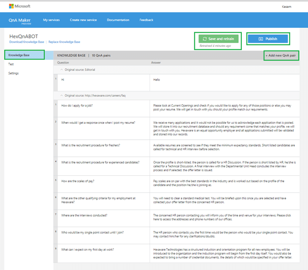 Creating Faq Bot With Bot Frameworks Qna Maker 3177