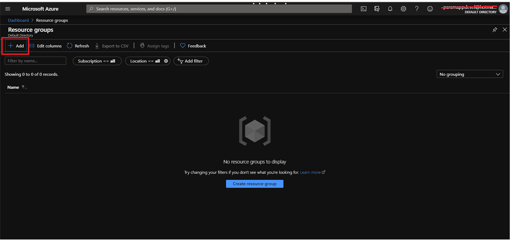 Creating Resource Group In Azure Cloud Creating Resource Group In Azure Cloud