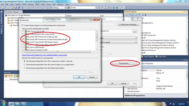 Creating a Setup File For Desktop Application Using Visual Studio 2010