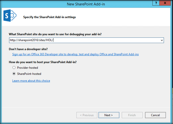 Creating SharePoint Hosted Add-ins In SharePoint Server 2016