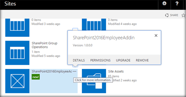 Creating SharePoint Hosted Add-ins In SharePoint Server 2016