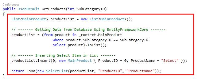 Creating Simple Cascading DropDownList In ASP.NET Core MVC With New Tag ...