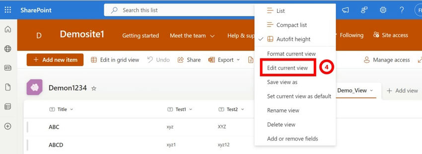 Creating Views for Lists or Libraries in SharePoint Online
