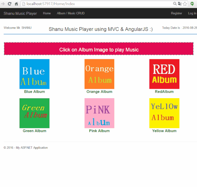 Creating Web Based Music Player System Using MVC and AngularJs