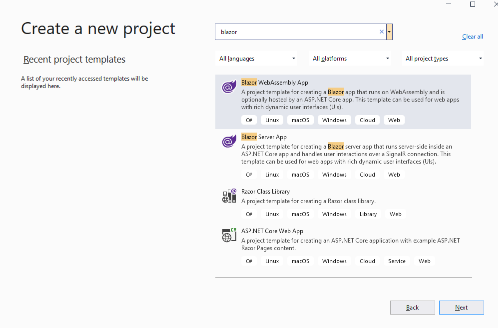 Creating Your First Blazor Application Creating Your First Blazor Application