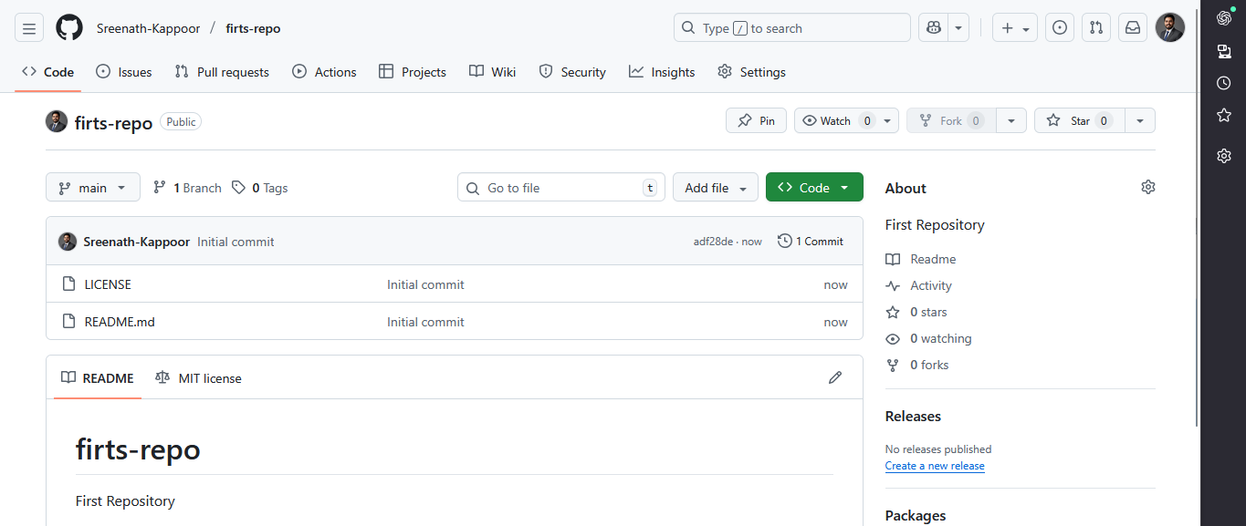 Creating Your First GitHub Repository