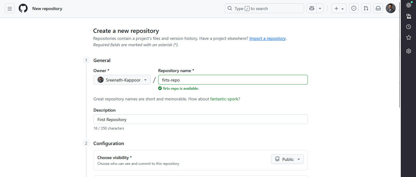 Creating Your First GitHub Repository