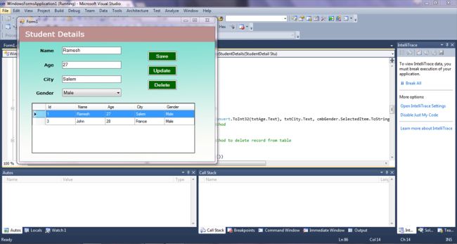 CRUD Operation Using Entity Framework In Windows Form Application