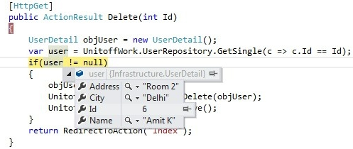 CRUD Operation Using Repository Unit Of Work Pattern