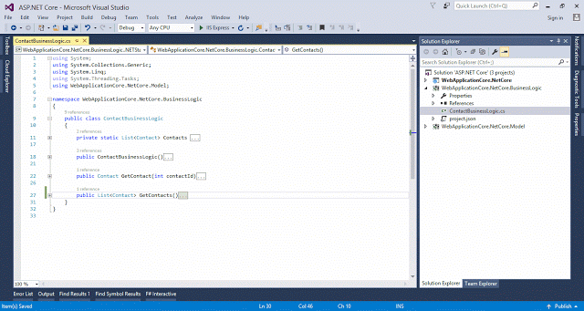 Crud Operations In Asp Core 1 0 Mvc Application Part