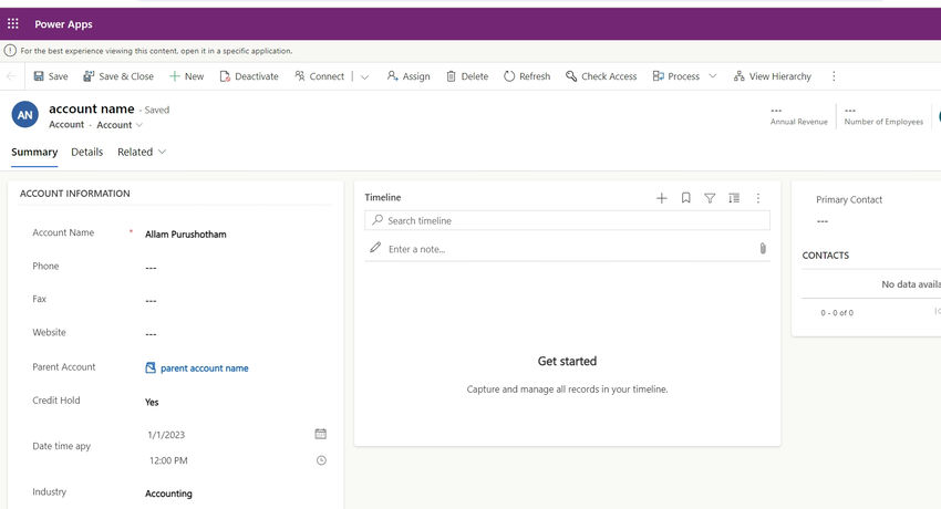 CRUD Operations in Dynamics 365 through PowerShell