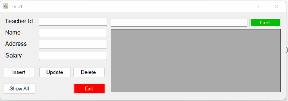 CRUD Operations In Windows Applications Using C#