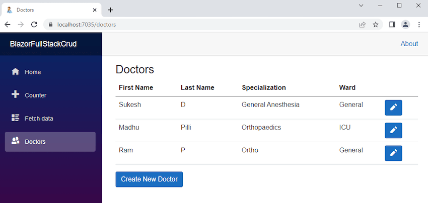 CRUD Operations With Blazor In .NET 6