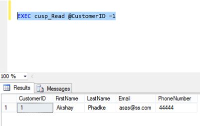 CRUD Stored Procedures In SQL Server And Visual Studio