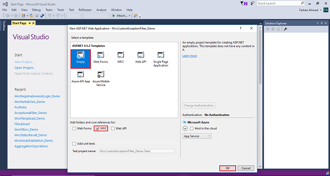 Custom Exception Filter In ASP.NET MVC