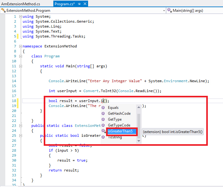 Custom Extension Method In C#