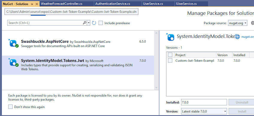 Custom JWT Token Authentication And Role Authorization Using .Net Core ...