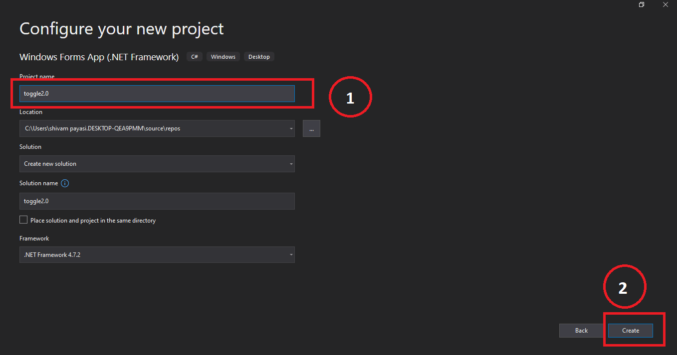 Custom Toggle Button In C#