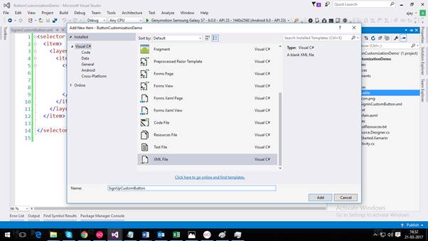 Customize Button In Xamarin Android 6660