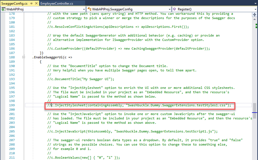 Customize Swagger UI In ASP.NET Web API Restful Service