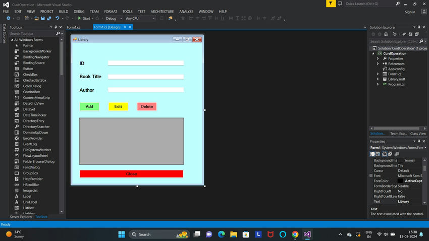 Database Connectivity in Visual Studio