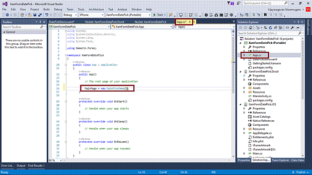 Date Picker In Xamarin Forms Application For Android And UWP