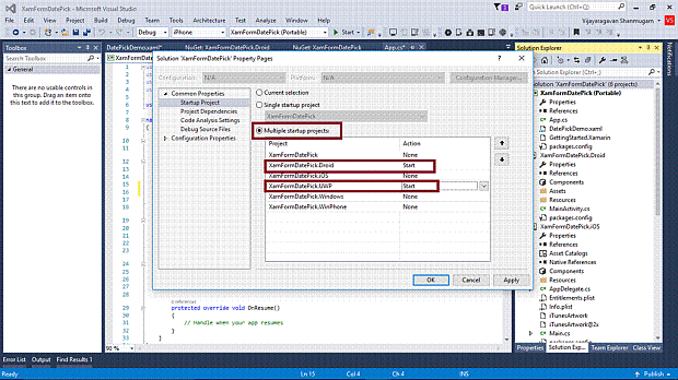 Date Picker In Xamarin Forms Application For Android And Uwp