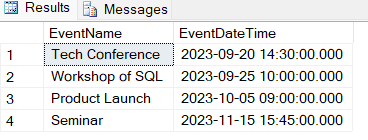 DateTime in SQL Server