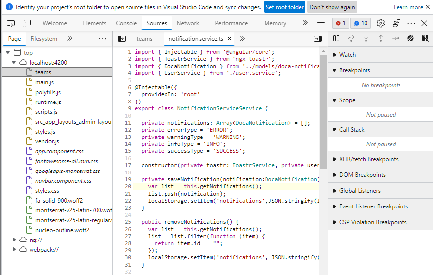 Debug Angular 2 In Browser Devtools