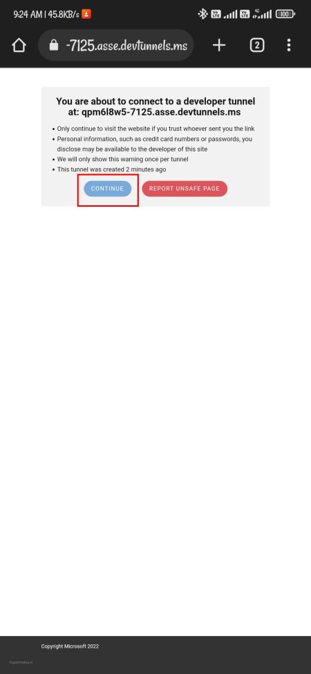 Debug .NET Core Project In Mobile Or Tablet Using Dev Tunnels