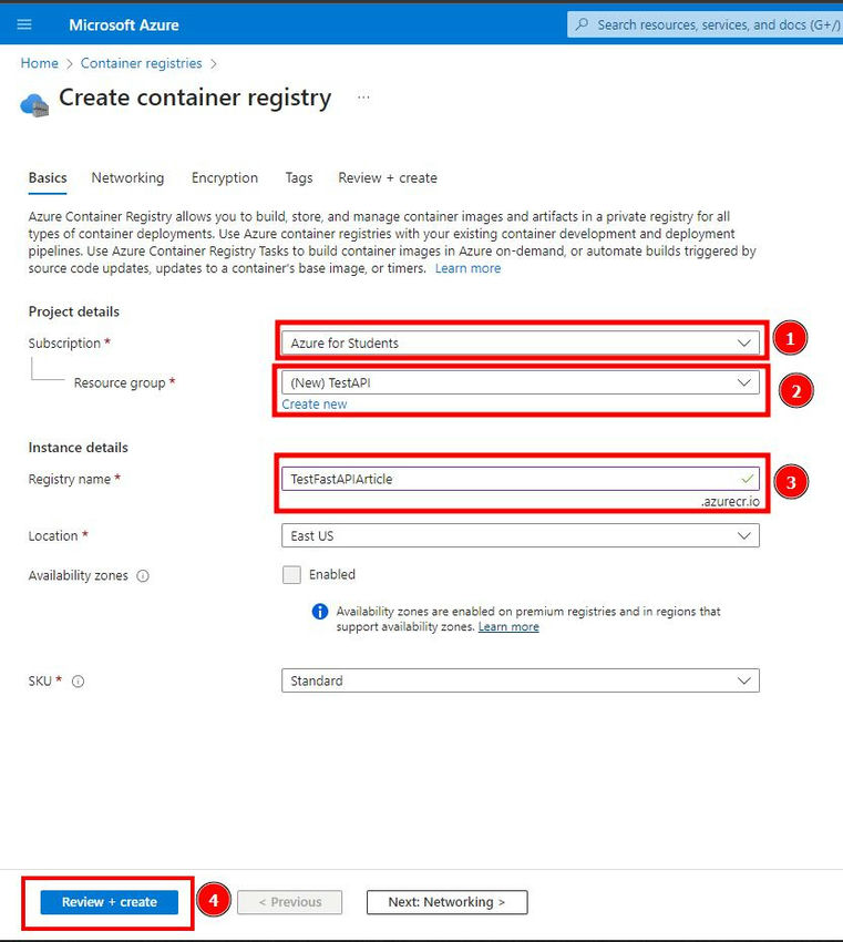 Deploy Python FastAPI using Azure Container registry Deploy Python FastAPI using Azure Container registry